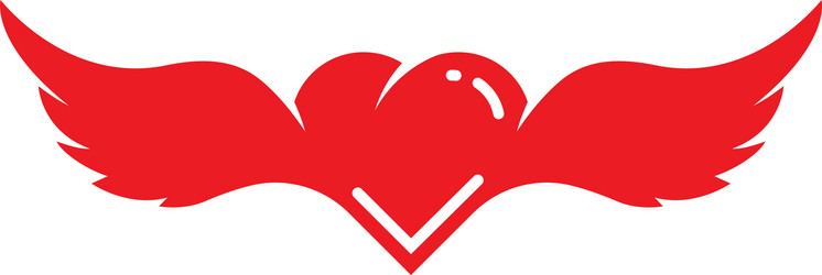 Abstract angel heart logo icon Royalty Free Vector Image