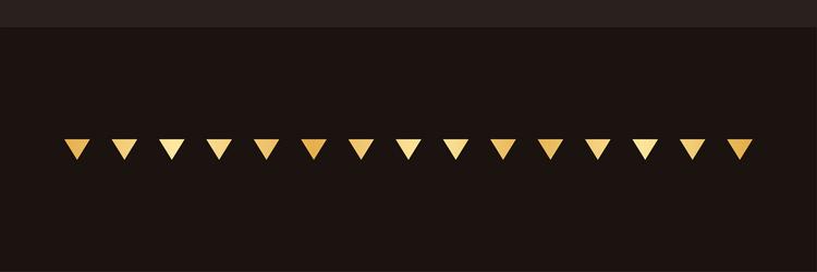 Gold triangle flags pattern separator border Vector Image