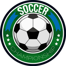 Isolated soccer label Royalty Free Vector Image