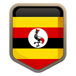National uganda flag icon cartoon african Vector Image