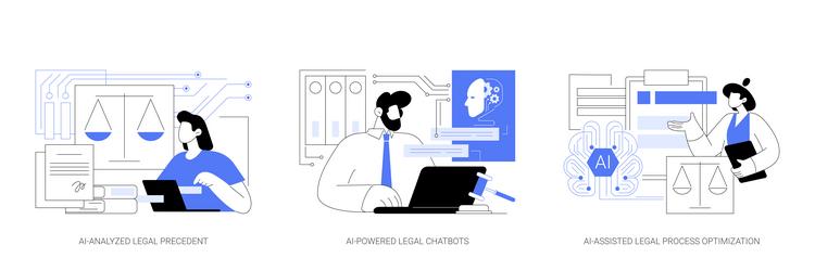 Ai-optimized legal billing abstract concept Vector Image
