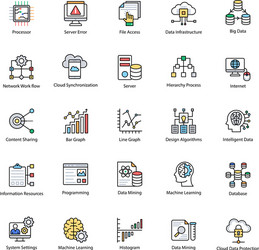 Modern flat icons set 03 Royalty Free Vector Image