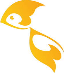 Goldfish icon simple style Royalty Free Vector Image