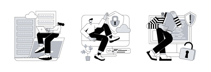 Internet privacy abstract concept Royalty Free Vector Image