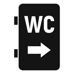 Public wc door icon simple toilet restroom Vector Image