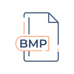 Bmp file format icon bitmap image extension Vector Image