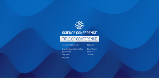 Conference invitation design template Royalty Free Vector