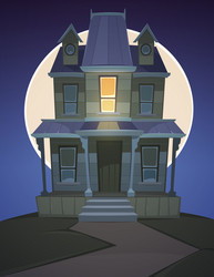 Cartoon Haunted House Vector Images (over 4,400)