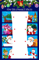 Find missing piece - puzzle game for children Vector Image