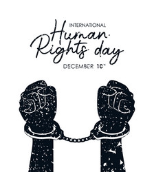 International human rights and colored hands Vector Image