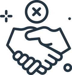 No handshake icon handshake editable stroke Vector Image