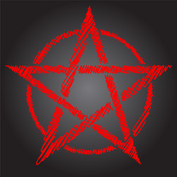 Pentagram or pentalpha pentangle dot work Vector Image