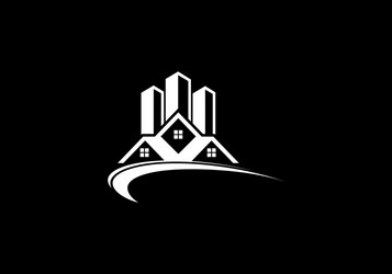 Real estate logo design building Royalty Free Vector Image