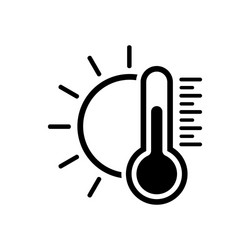 Storage temperature range symbol black Royalty Free Vector