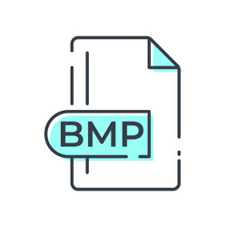 Bmp file format icon bitmap image extension Vector Image