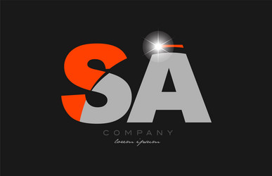 Joined sa alphabet letter logo icon combination Vector Image