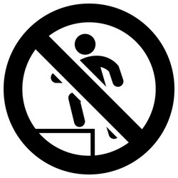 Not use ladders prohibited sign forbidden modern Vector Image