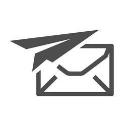 Mail icon send letter envelope message Royalty Free Vector