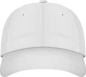 White cap side view mockup realistic style Vector Image