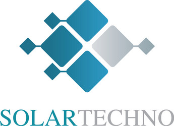Globe solar technology logo Royalty Free Vector Image