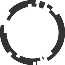 Tech ring logo - circular vortex sphere Royalty Free Vector