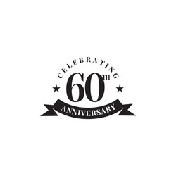 60th year celebration anniversary logo design Vector Image