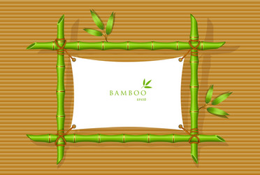 Background with green bamboo Royalty Free Vector Image
