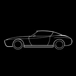 Car icon isolated side view logo Royalty Free Vector Image