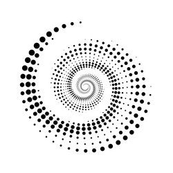 Spiral dotted line element radial spinning Vector Image