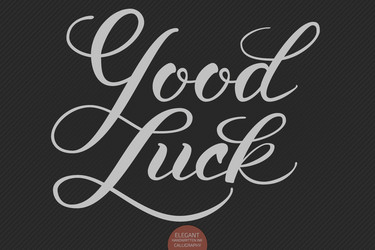 Hand drawn lettering - good luck elegant modern Vector Image