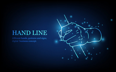 Human hand line different hands gestures Vector Image