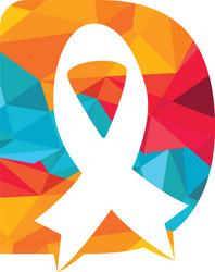 Letter p pink ribbon logo design Royalty Free Vector Image