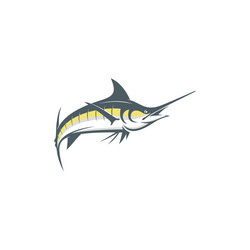 Big blue marlin fish mascot design Royalty Free Vector Image