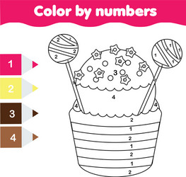 Coloring page educational children game color Vector Image