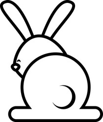 Easter Bunny Back Silhouette Vector Images (over 110)