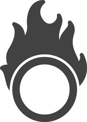 Fire hoop Royalty Free Vector Image - VectorStock