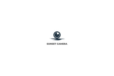 Sunset camera logo Royalty Free Vector Image - VectorStock
