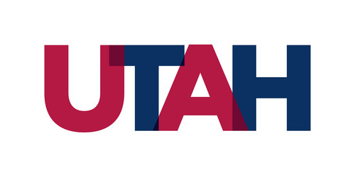 Utah usa typography slogan design america logo Vector Image