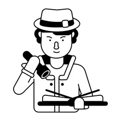 Detective study Royalty Free Vector Image - VectorStock