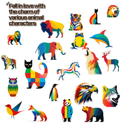 Facial expressions of various animals Royalty Free Vector