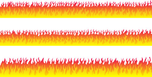 Fire flame frame borders Royalty Free Vector Image