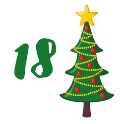 Number 18 Cartoon Vector Images (over 100)