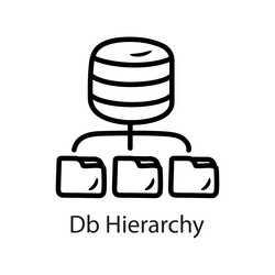 Db sharing outline icon design data Royalty Free Vector
