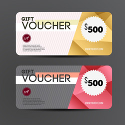 Discount voucher design template with colorful Vector Image