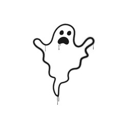 Graffiti drawing ghost Royalty Free Vector Image