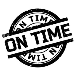 On time rubber stamp Royalty Free Vector Image