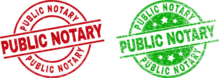 Notary public grunge rubber stamp Royalty Free Vector Image