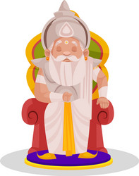Bhishma pitamaha cartoon character Royalty Free Vector Image