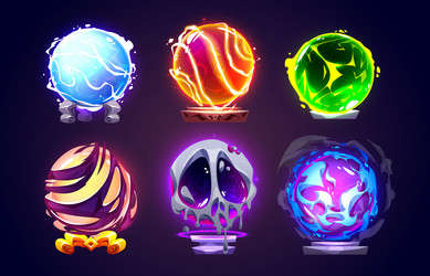 Magic power bolt and lightning energy ball Vector Image