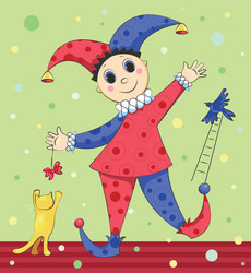 Harlequin cartoon Royalty Free Vector Image - VectorStock